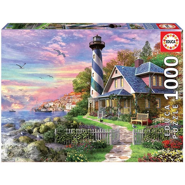 Educa palapeli 1000 palaa Lighthouse at Rock Bay - Villakeiju